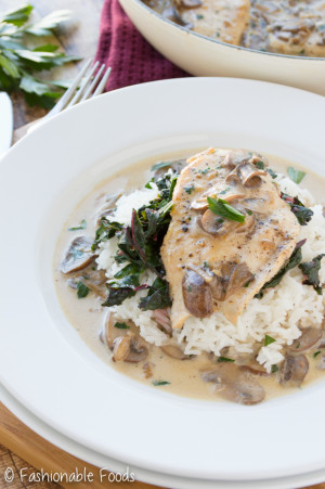 Chicken Cutlets with Mushroom Cream Sauce - Fashionable Foods