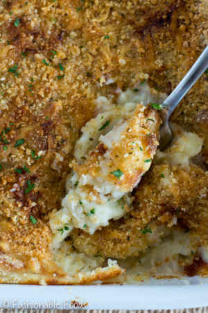 Cheesy Baked Mashed Potatoes {Make Ahead}